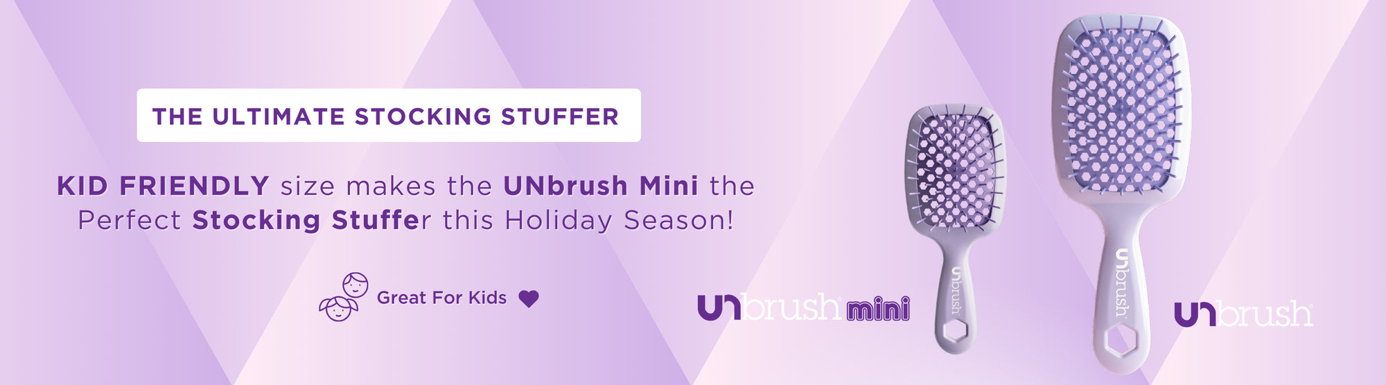 UNbrush Detangling Hair Brush Mini - Lilac - FHI Heat™