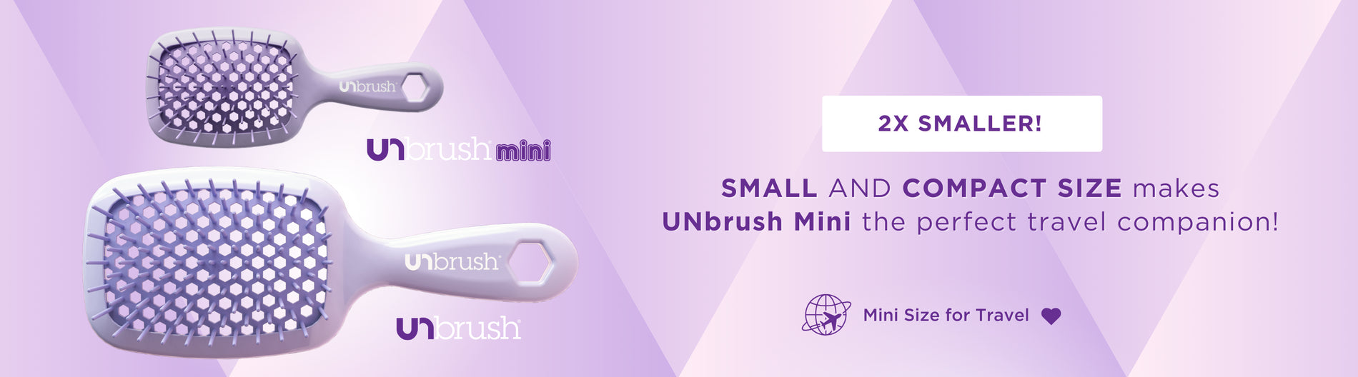 UNbrush Detangling Hair Brush Mini - Lilac - FHI Heat™