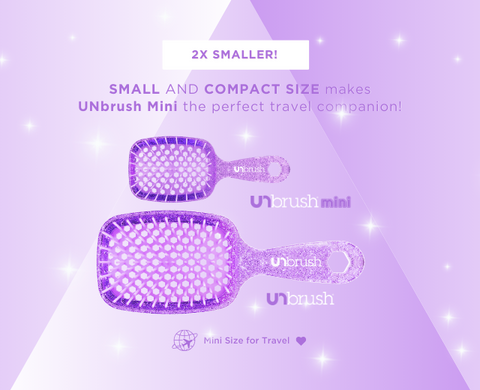 UNbrush Detangling Hair Brush Mini - Amethyst - FHI Heat™