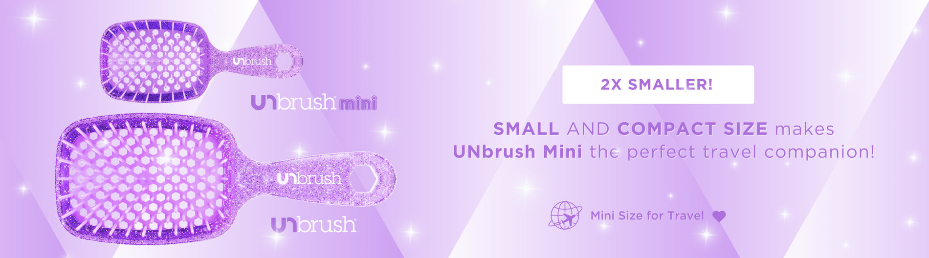 UNbrush Detangling Hair Brush Mini - Amethyst - FHI Heat™
