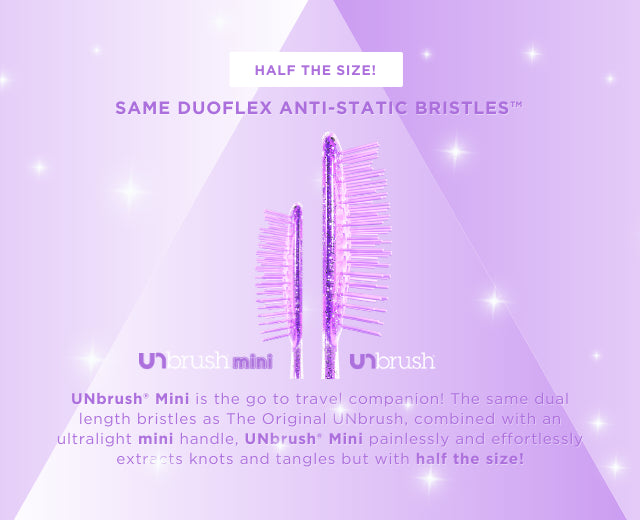 UNbrush Detangling Hair Brush Mini - Amethyst - FHI Heat™