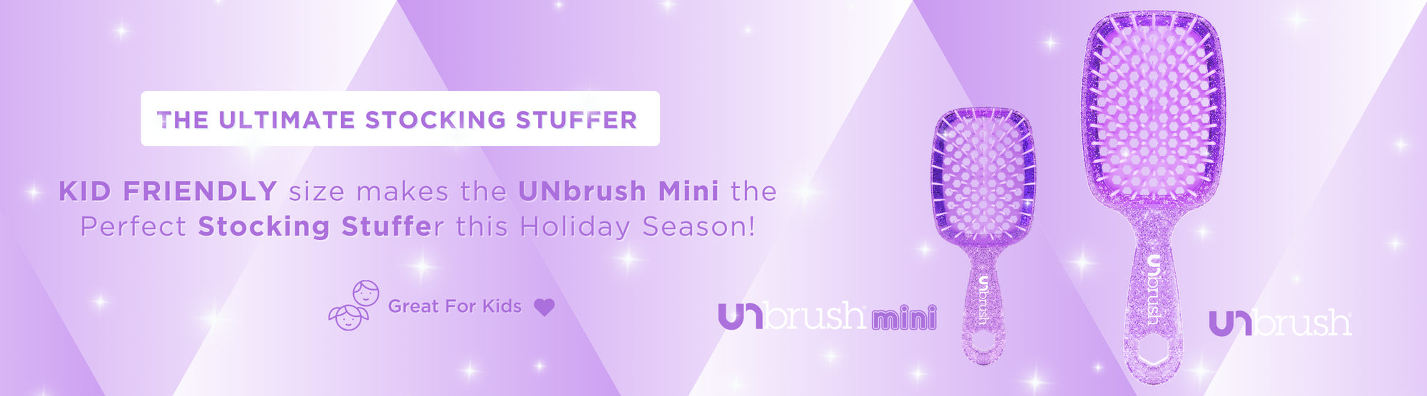 UNbrush Detangling Hair Brush Mini - Amethyst - FHI Heat™