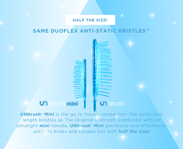 UNbrush Detangling Hair Brush Mini - Sapphire - FHI Heat™