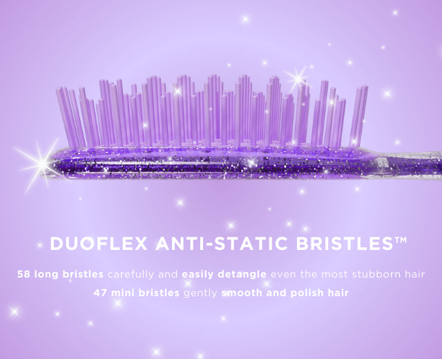 UNbrush Glitter Detangling Hair Brush In Amethyst Purple - FHI Heat™