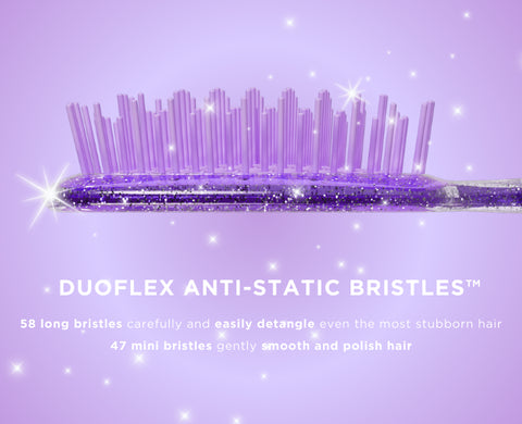 UNbrush Glitter Detangling Hair Brush In Amethyst Purple - FHI Heat™