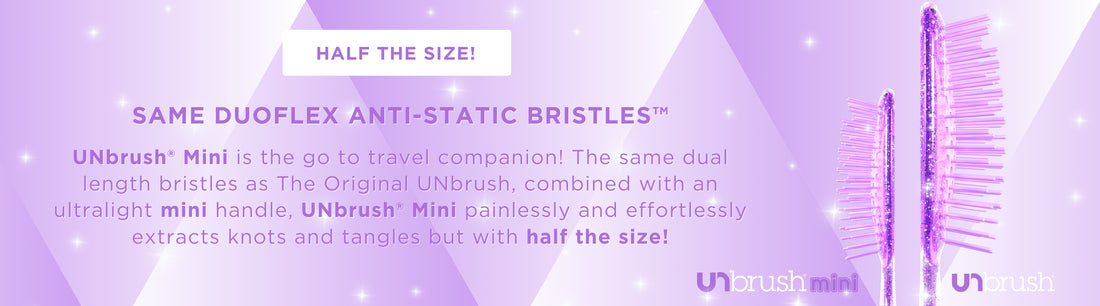 UNbrush Detangling Hair Brush Mini - Amethyst - FHI Heat™