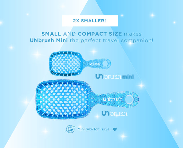 UNbrush Detangling Hair Brush Mini - Sapphire - FHI Heat™