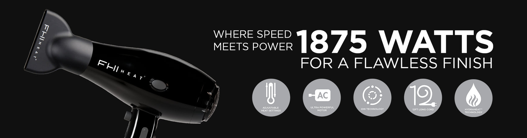 2000 Pro Nano Dryer - Black - FHI Heat™