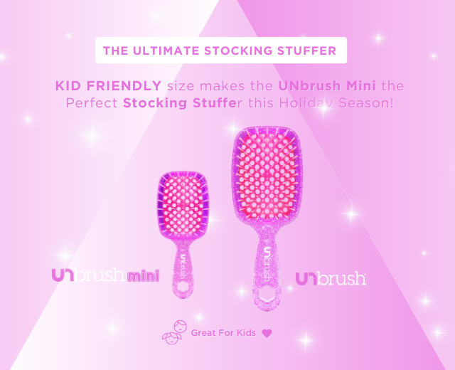 UNbrush Detangling Hair Brush Mini - Rose Quartz - FHI Heat™