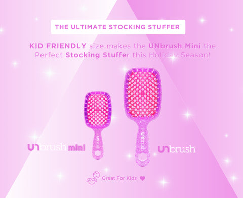 UNbrush Detangling Hair Brush Mini - Rose Quartz - FHI Heat™