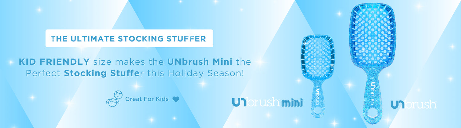 UNbrush Detangling Hair Brush Mini - Sapphire - FHI Heat™