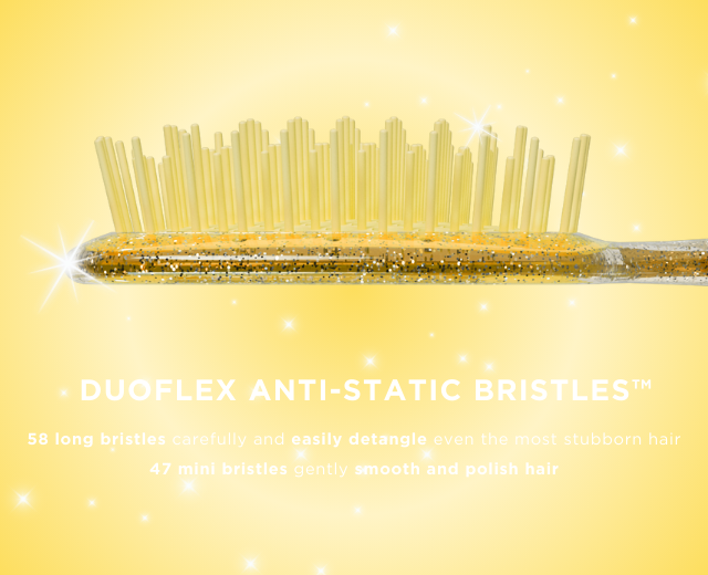 UNbrush Glitter Detangling Hair Brush In Amber Yellow - FHI Heat™