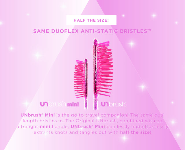 UNbrush Detangling Hair Brush Mini - Rose Quartz - FHI Heat™