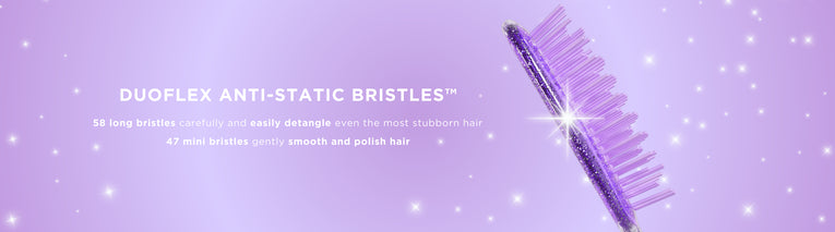 UNbrush Glitter Detangling Hair Brush In Amethyst Purple - FHI Heat™