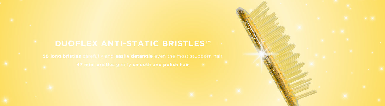 UNbrush Glitter Detangling Hair Brush In Amber Yellow - FHI Heat™
