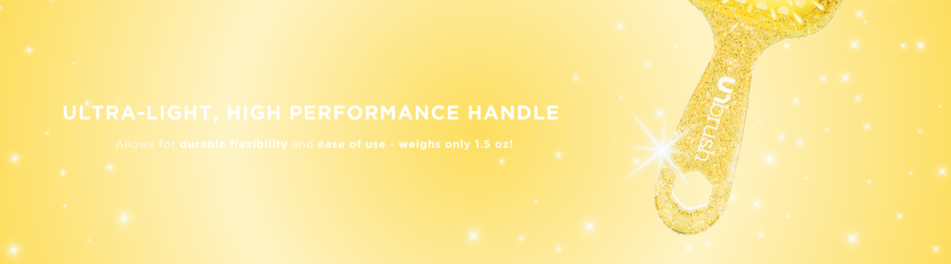 UNbrush Glitter Detangling Hair Brush In Amber Yellow - FHI Heat™