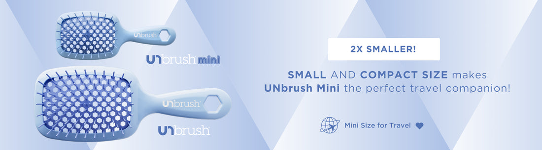 UNbrush Detangling Hair Brush Mini - Periwinkle - FHI Heat™