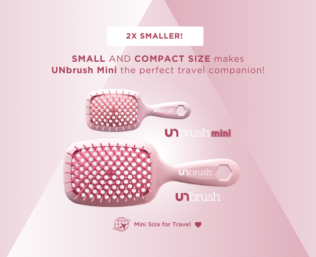 UNbrush Detangling Hair Brush Mini - Peony - FHI Heat™