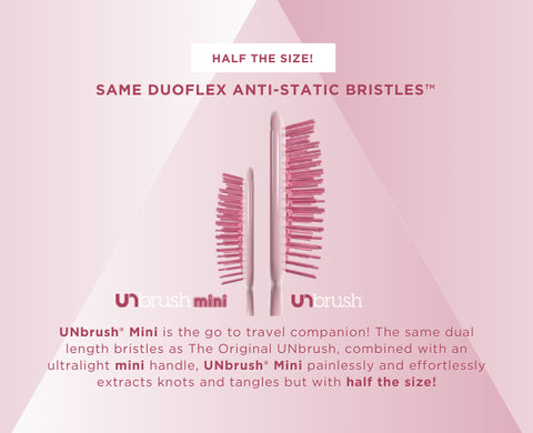 UNbrush Detangling Hair Brush Mini - Peony - FHI Heat™