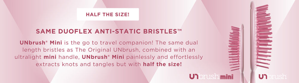 UNbrush Detangling Hair Brush Mini - Peony - FHI Heat™