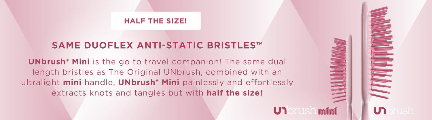 UNbrush Detangling Hair Brush Mini - Peony - FHI Heat™