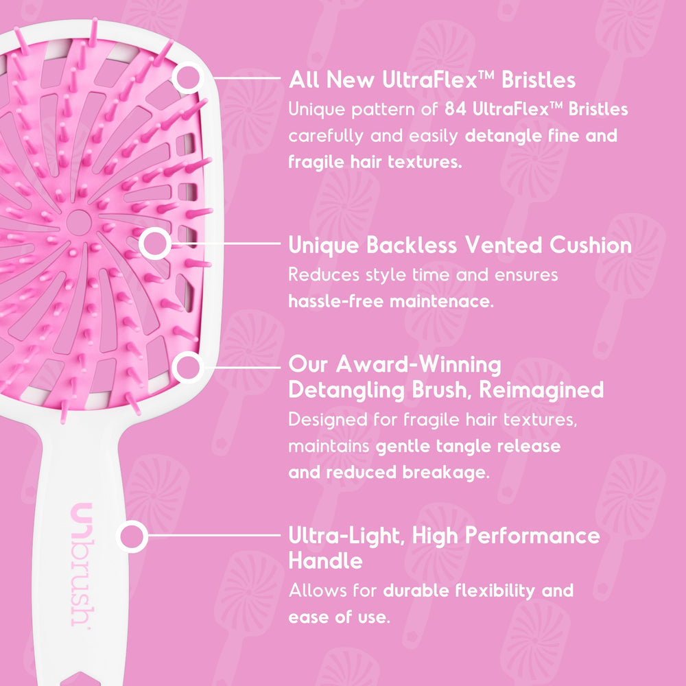 UNbrush Detangling Hair Brush Plus - Bubble Gum - FHI Heat™