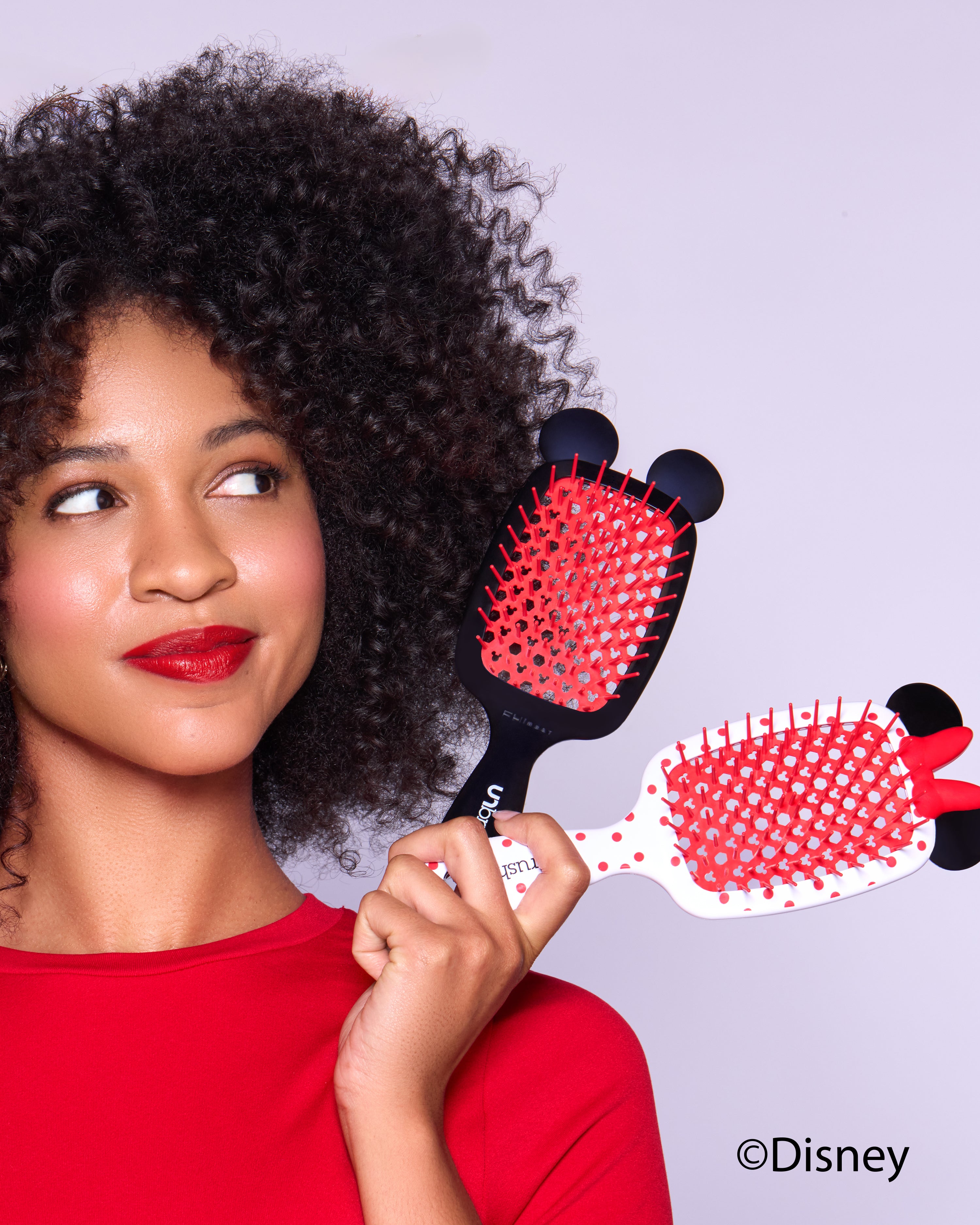 UNbrush Disney Detangling Brush Duo Set - Mickey Mouse & Minnie Mouse ...
