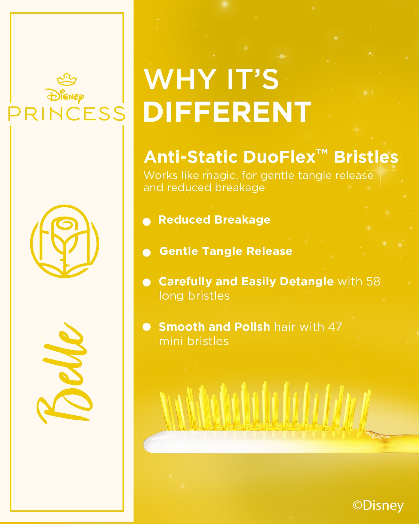 Disney Princess Detangling Brush - Belle – FHI Heat™