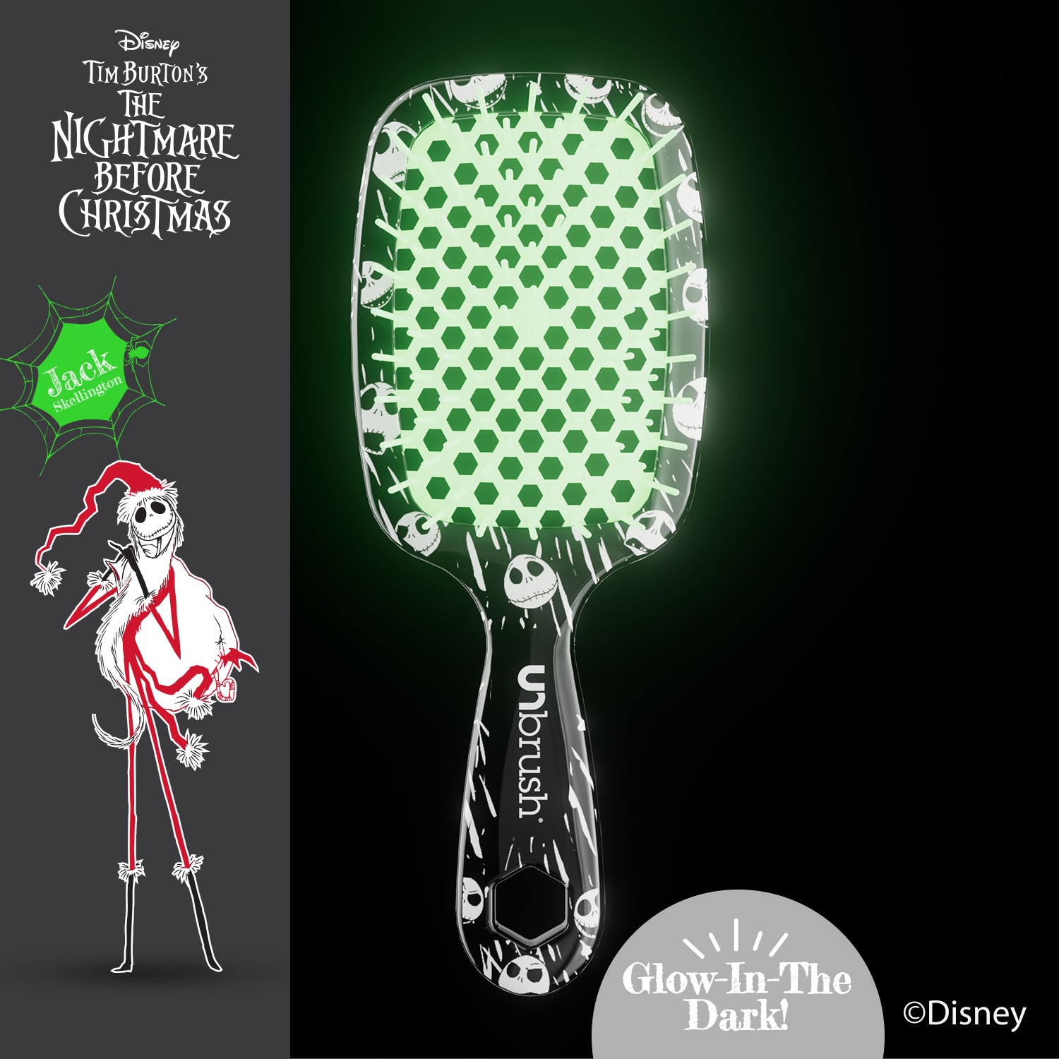UNbrush Disney The Nightmare Before Christmas Detangling Brush - Jack ...