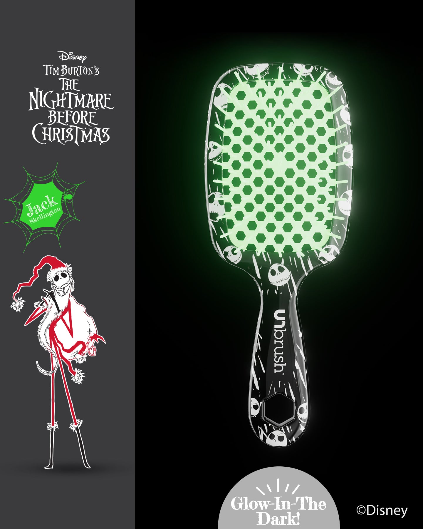 UNbrush Disney The Nightmare Before Christmas Detangling Brush - Jack ...