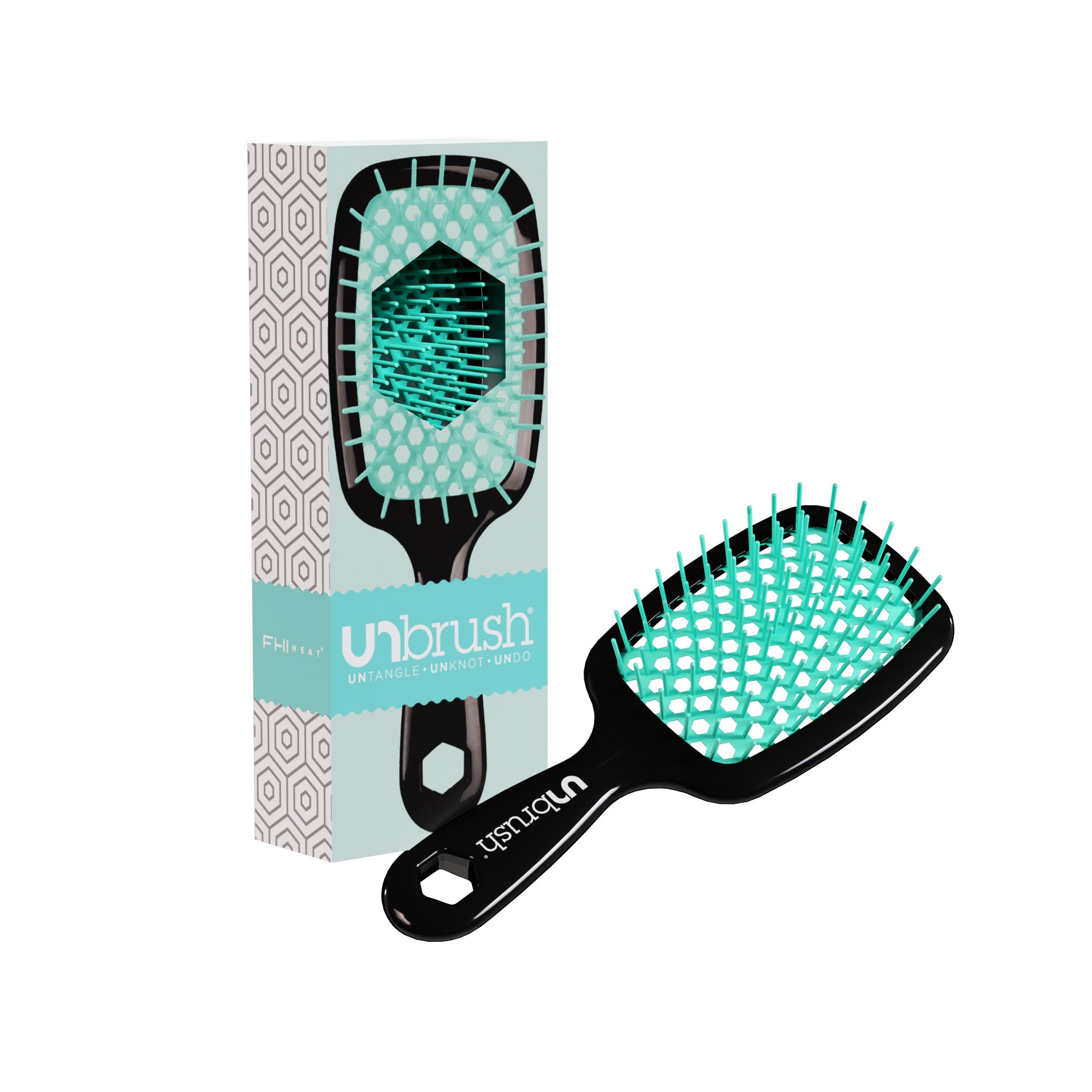 Detangling Hair Brush: UNbrush - Lagoon Mint - FHI Heat™