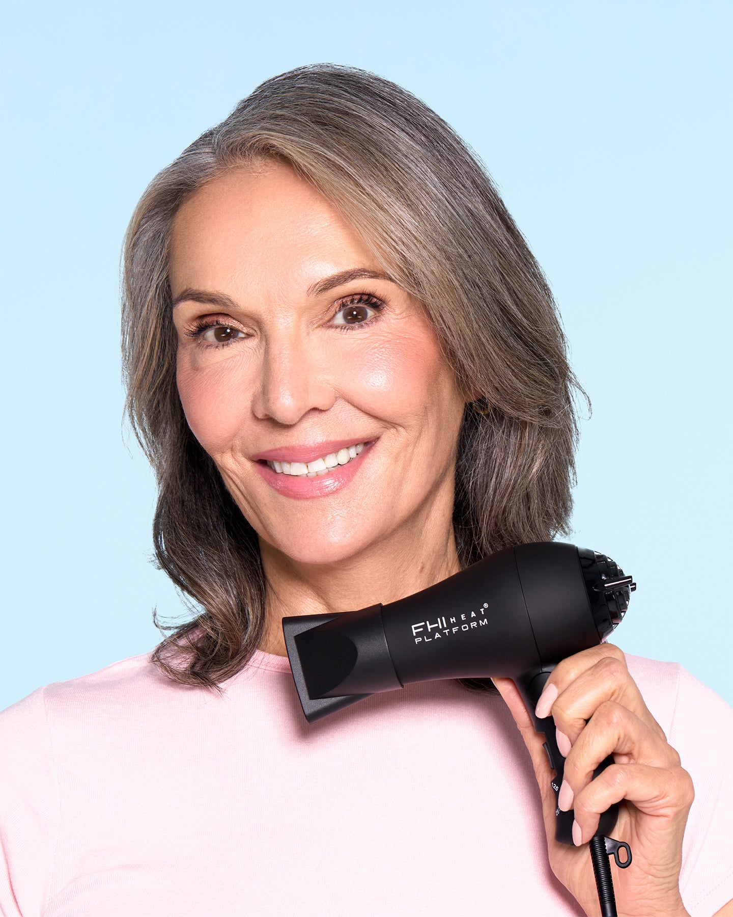 Mini Hair Dryer With Focus Nozzle Attachment In Matte Black – FHI Heat™