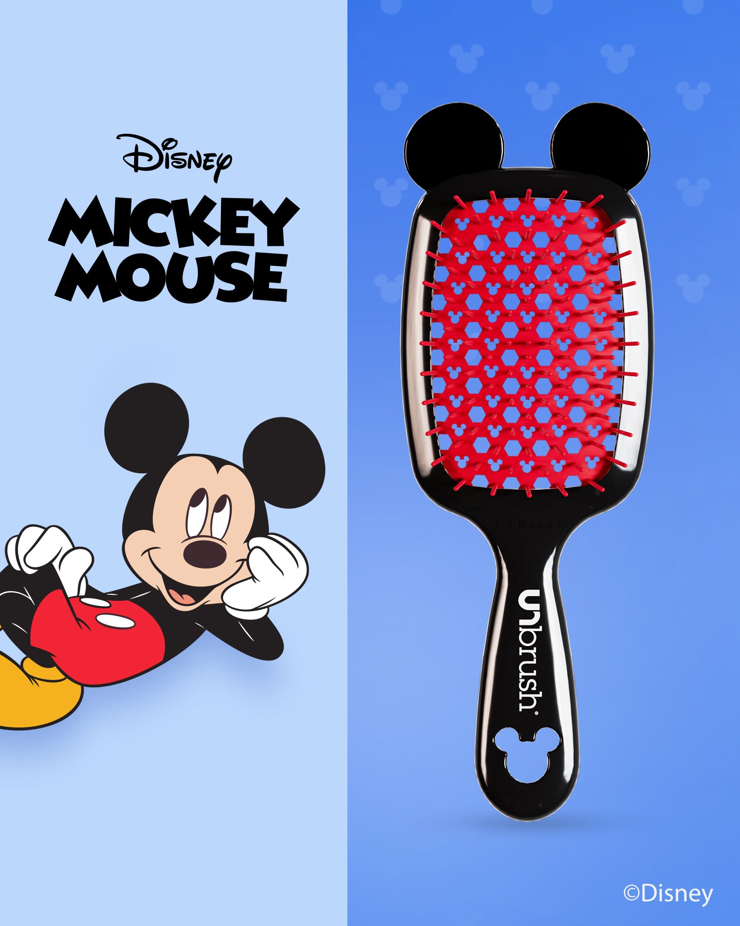 UNbrush Disney Detangling Brush Duo Set - Mickey Mouse & Minnie Mouse ...