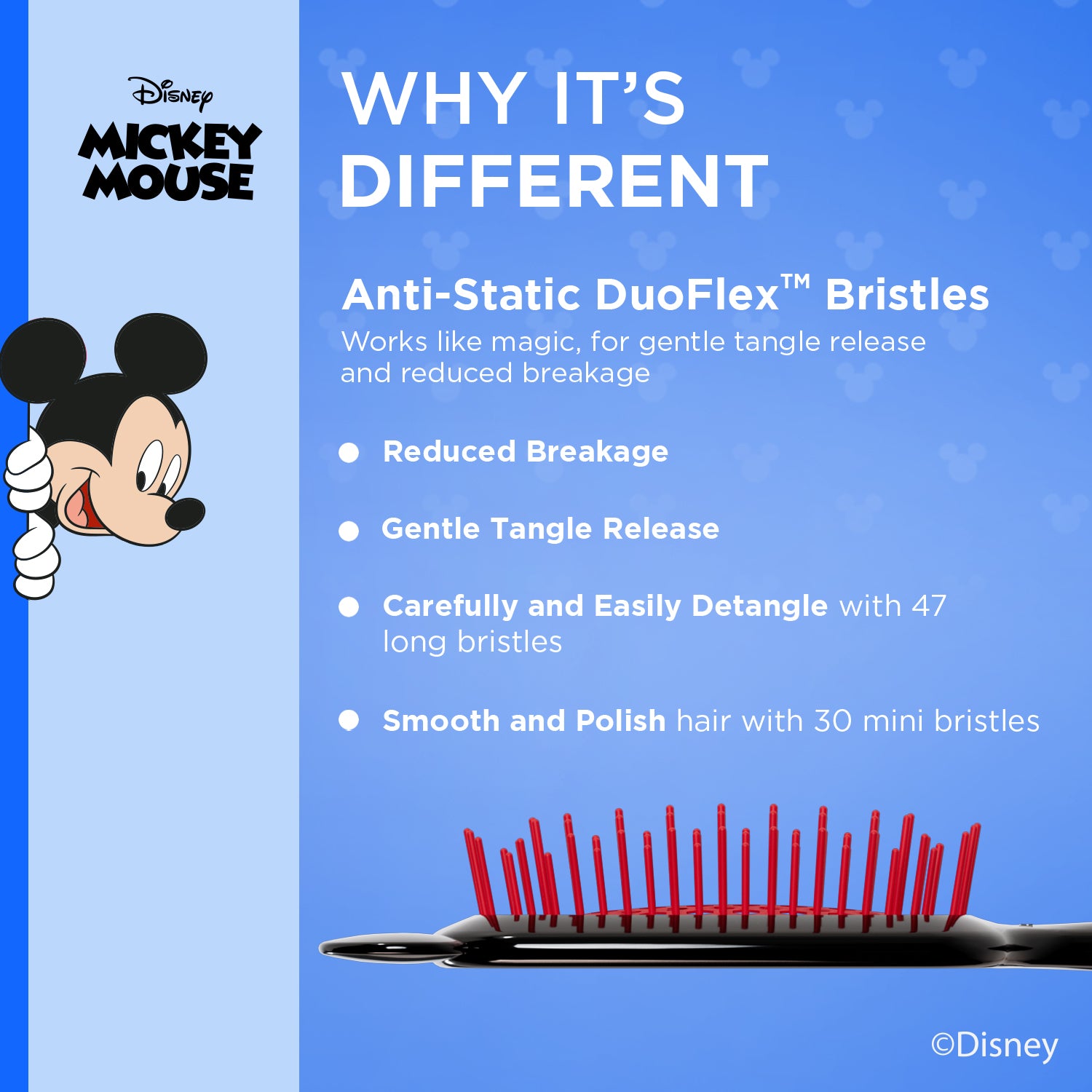 UNbrush Disney Mickey Mouse - Detangling Hair Brush - FHI Heat™