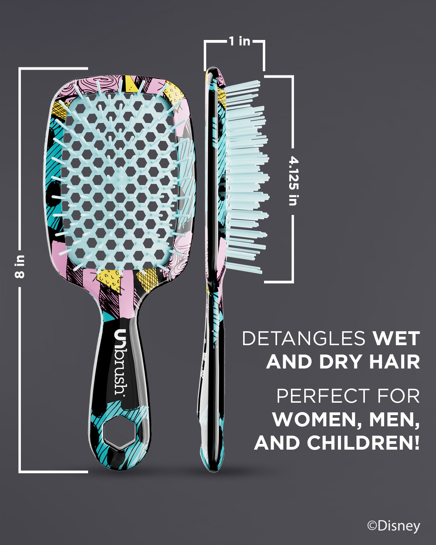UNbrush Disney The Nightmare Before Christmas Detangling Brush - Sally ...