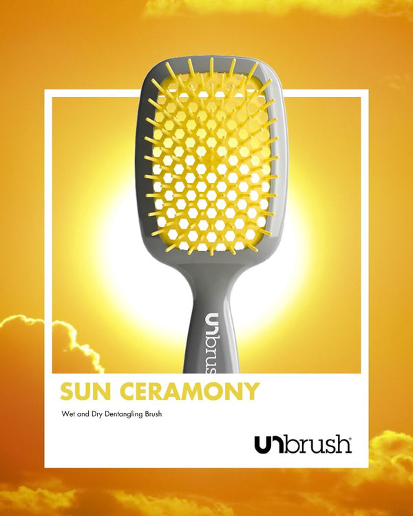 Detangling Hair Brush: UNbrush - Sun Ceremony Yellow - FHI Heat™