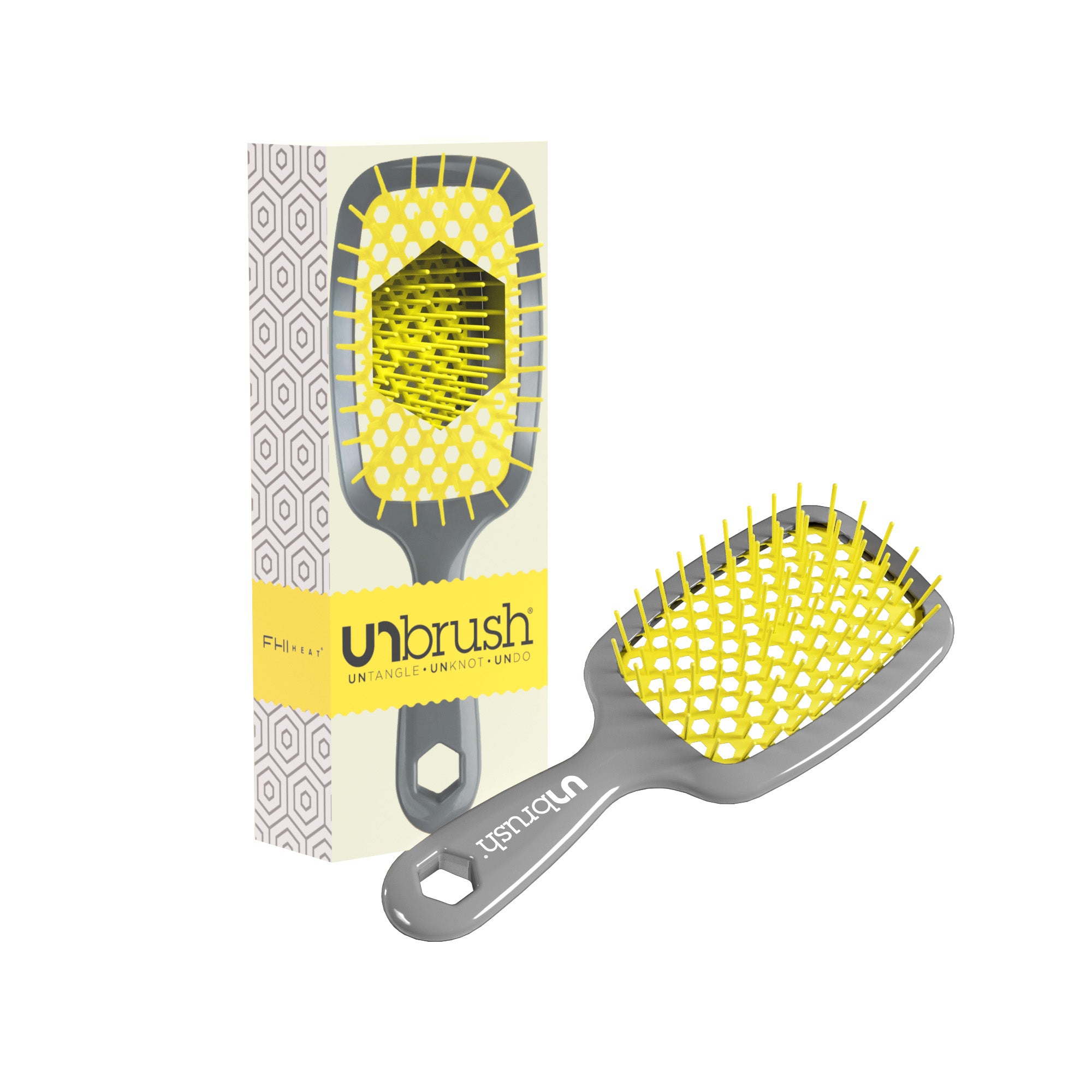 Detangling Hair Brush: UNbrush - Sun Ceremony Yellow - FHI Heat™