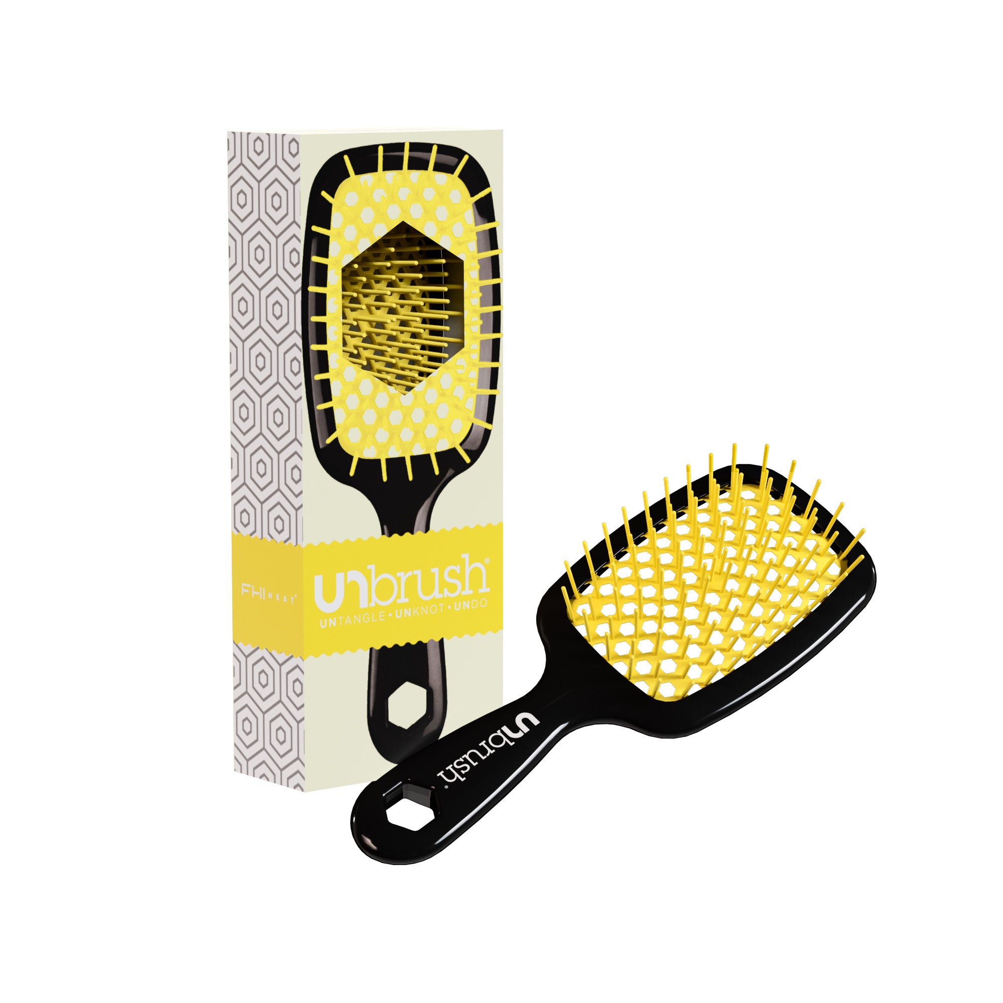 Detangling Hair Brush: UNbrush - Sunburst Yellow - FHI Heat™