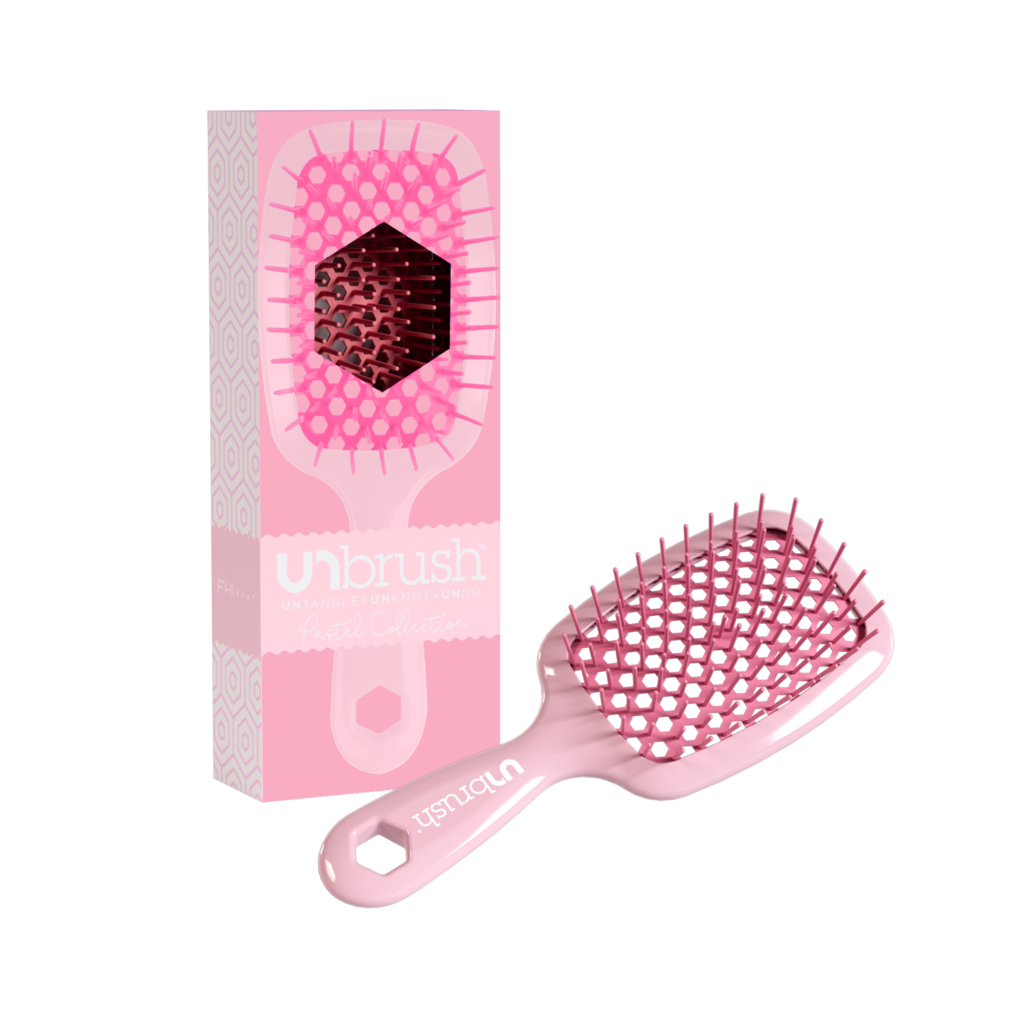 UNbrush Detangling Hair Brush - Peony - FHI Heat™
