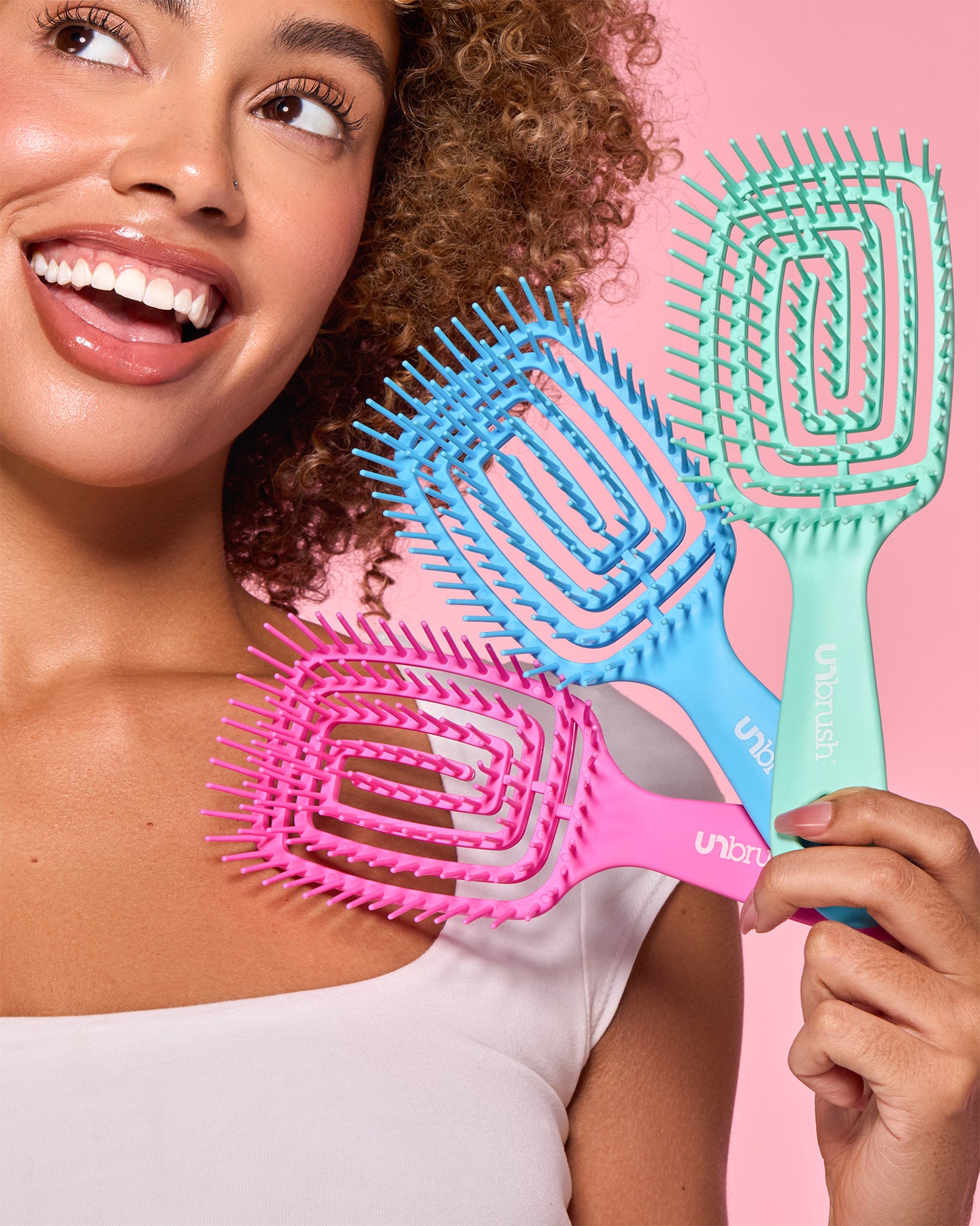 UNbrush Flex Detangling Hair Brush - Pink – FHI Heat™