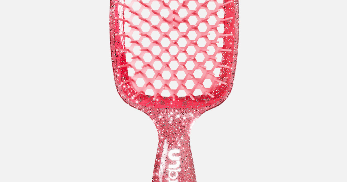 UNbrush Detangling Hair Brush Glitter - Ruby – FHI Heat™