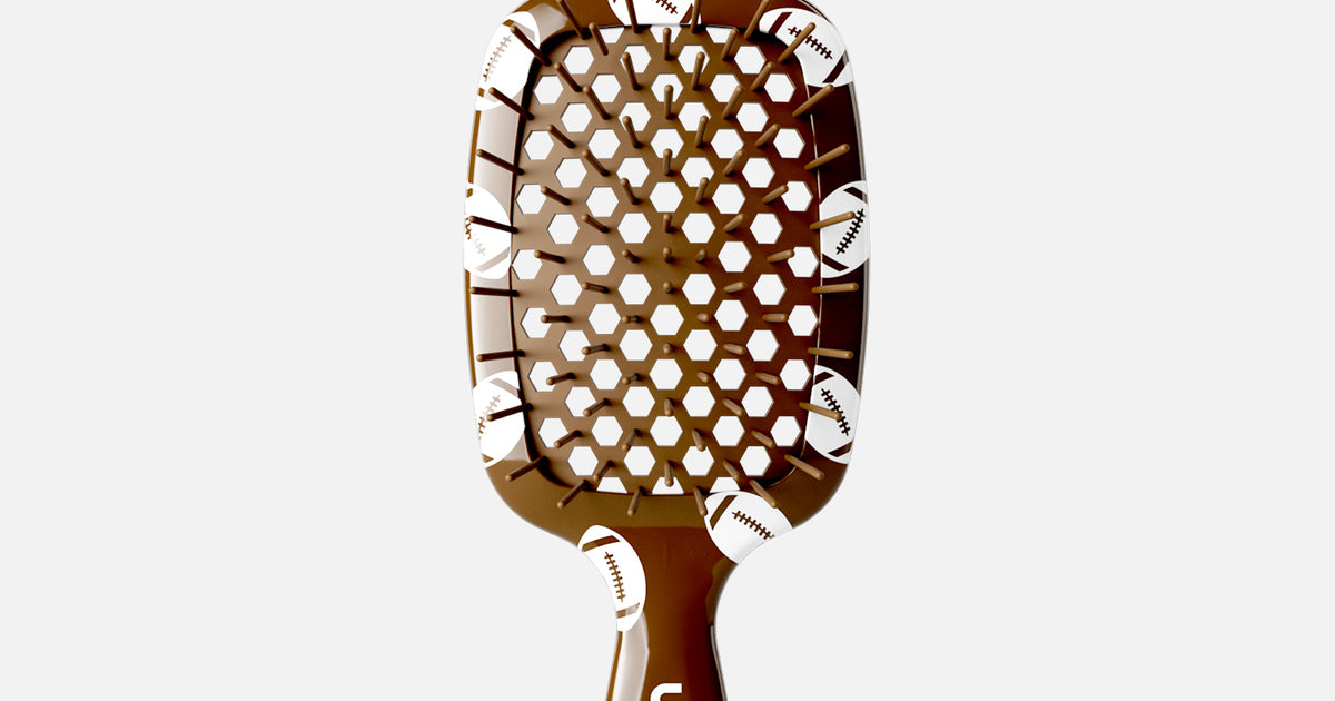UNbrush Detangling Hair Brush Mini Sports – Football – FHI Heat™