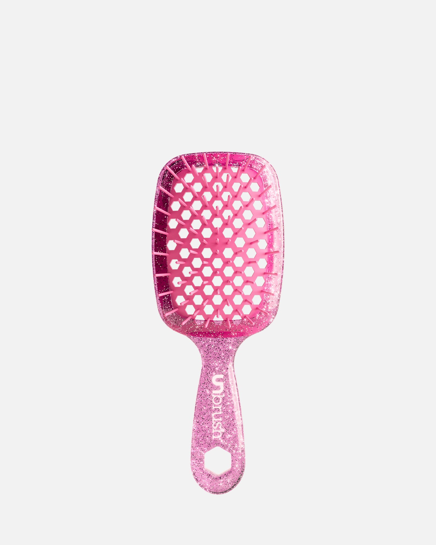 UNbrush Detangling Hair Brush Mini Glitter - Rose Quartz – FHI Heat™