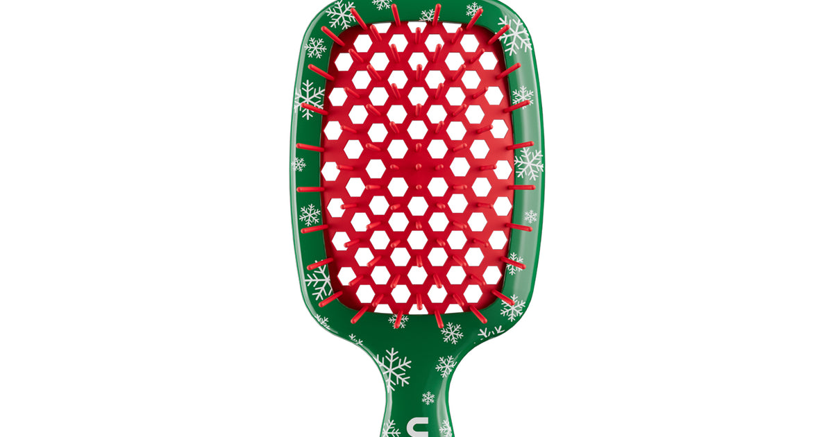 UNbrush Detangling Hair Brush Mini Snowflakes - Snowy Pine – FHI Heat™