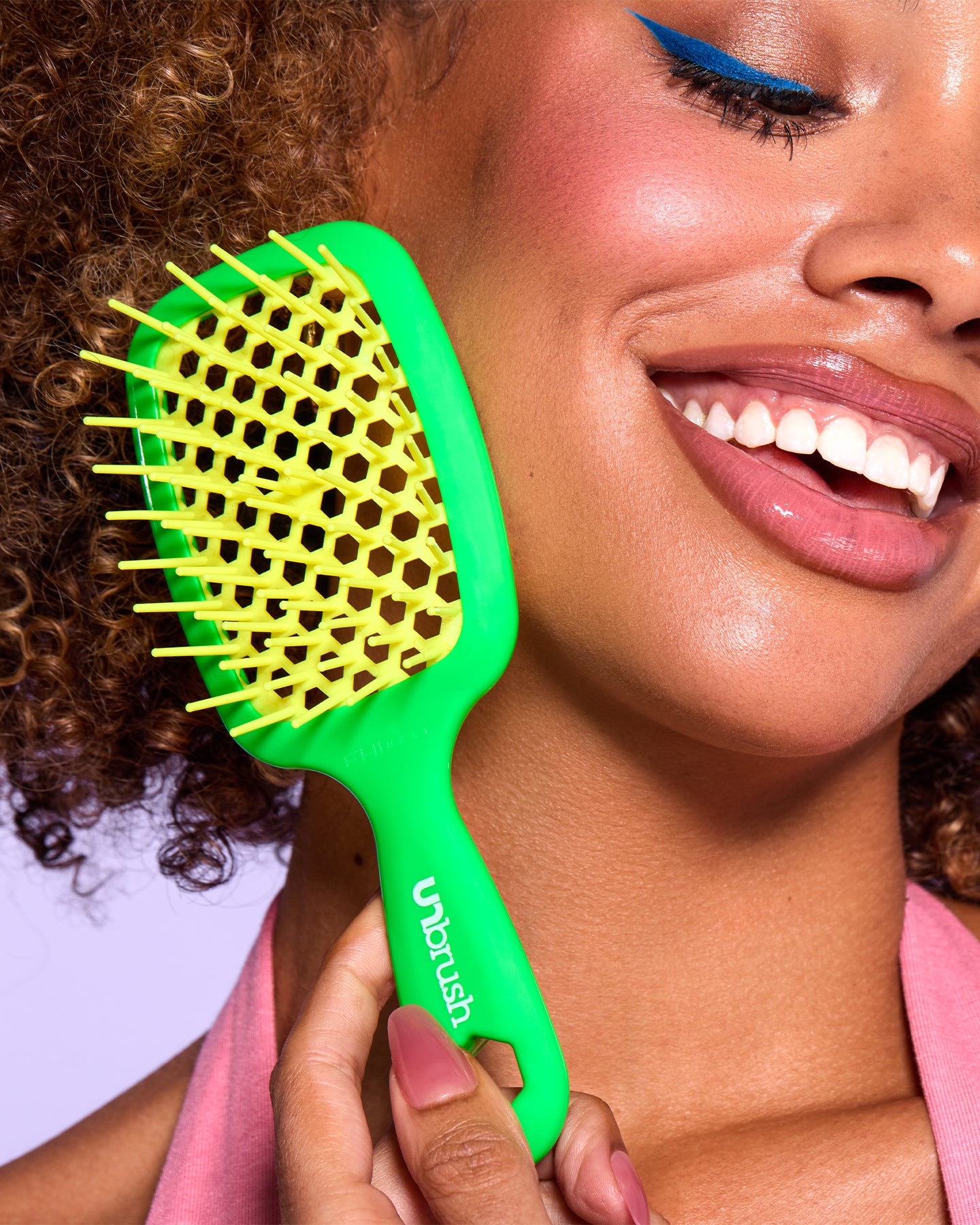 UNbrush Detangling Hair Brush Mini Neon - Lemon Lime – FHI Heat™