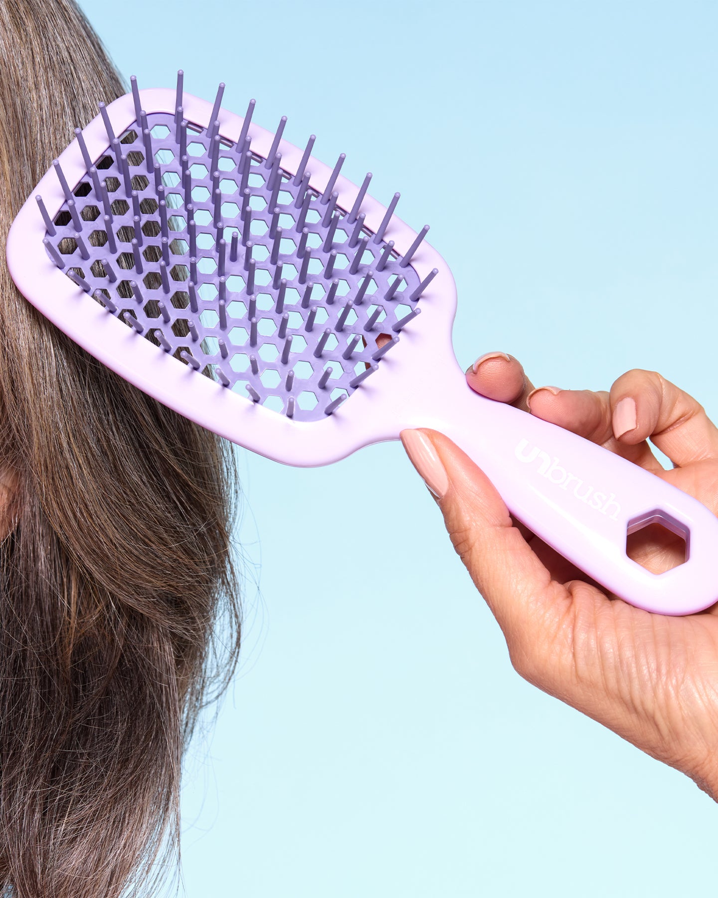 UNbrush Detangling Hair Brush Pastel - Lilac – FHI Heat™