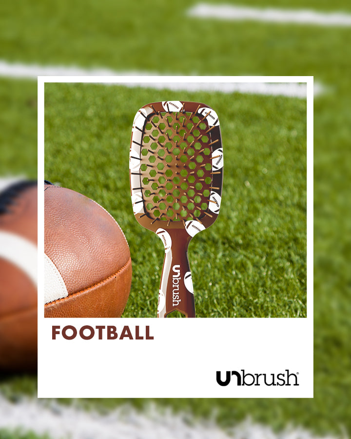 UNbrush Detangling Hair Brush Mini Sports – Football – FHI Heat™