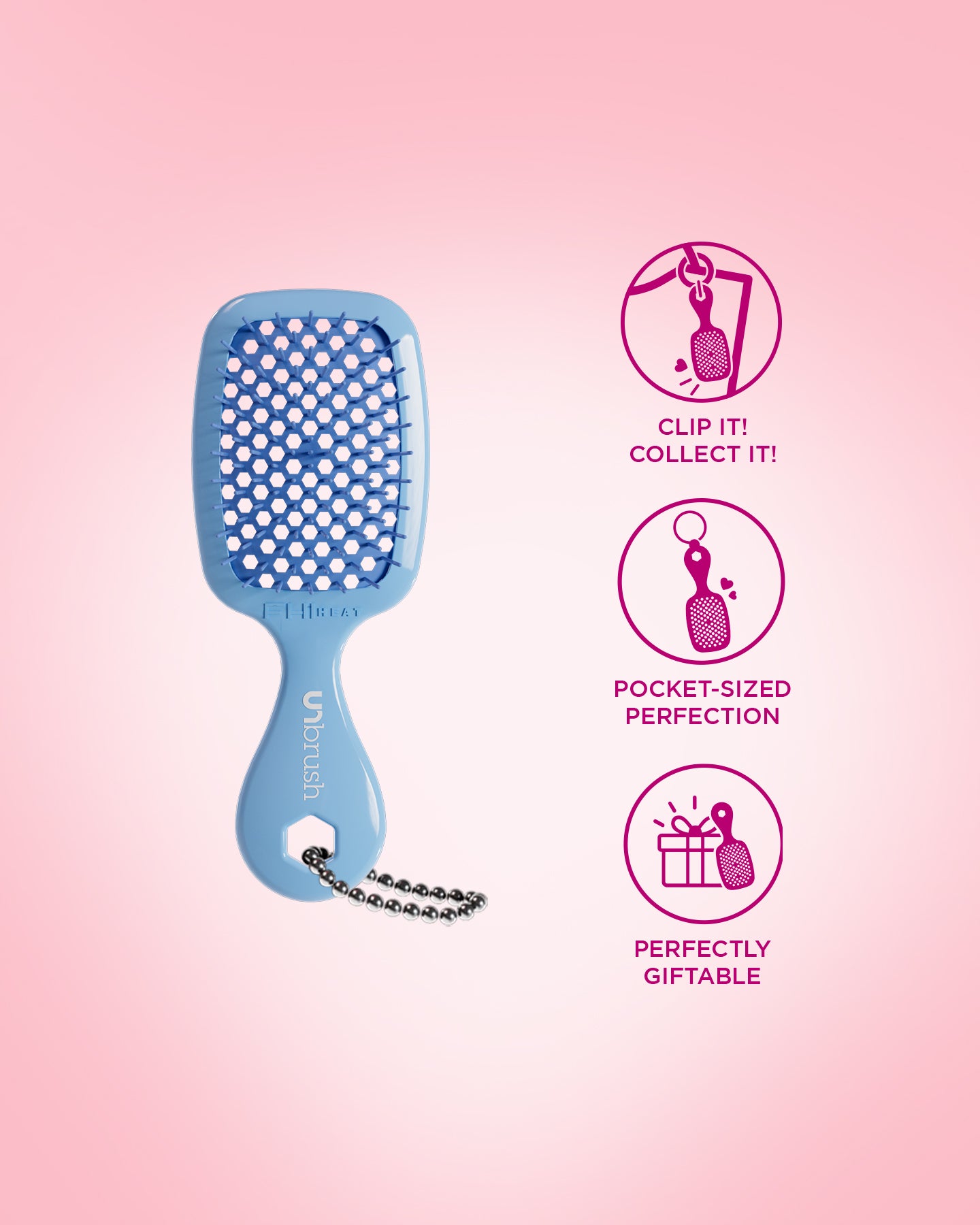 UNbrush Super Mini Keychain Pastel - Periwinkle – FHI Heat™