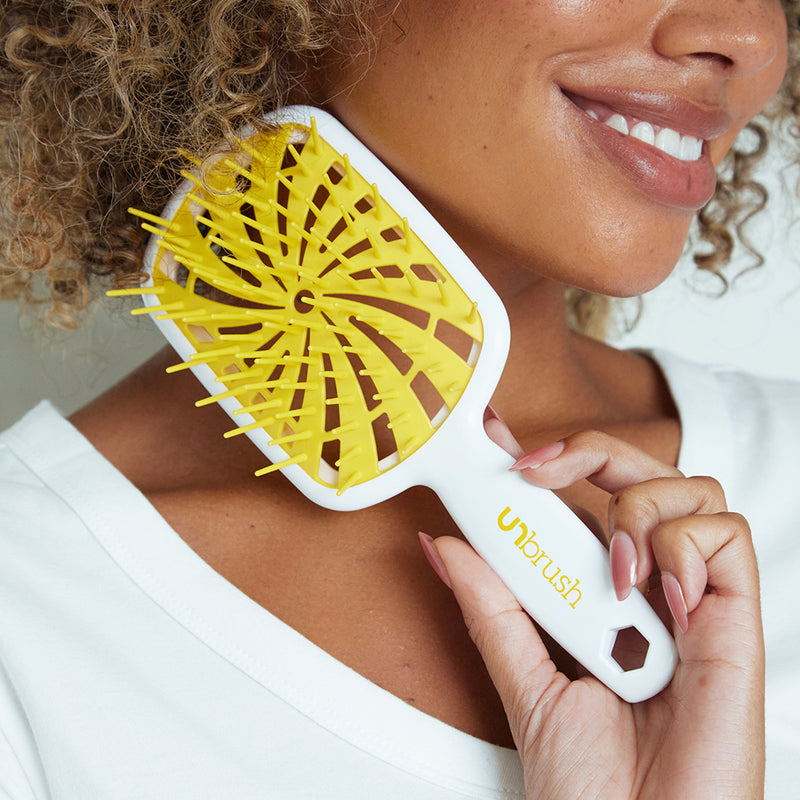UNbrush Detangling Hair Brush Plus - Lemon Drop - FHI Heat™