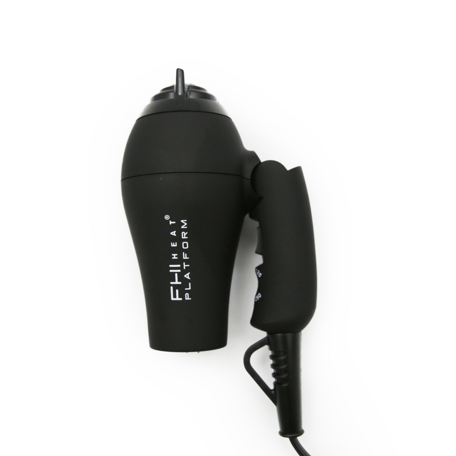 Mini Hair Dryer With Focus Nozzle Attachment In Matte Black - FHI Heat™